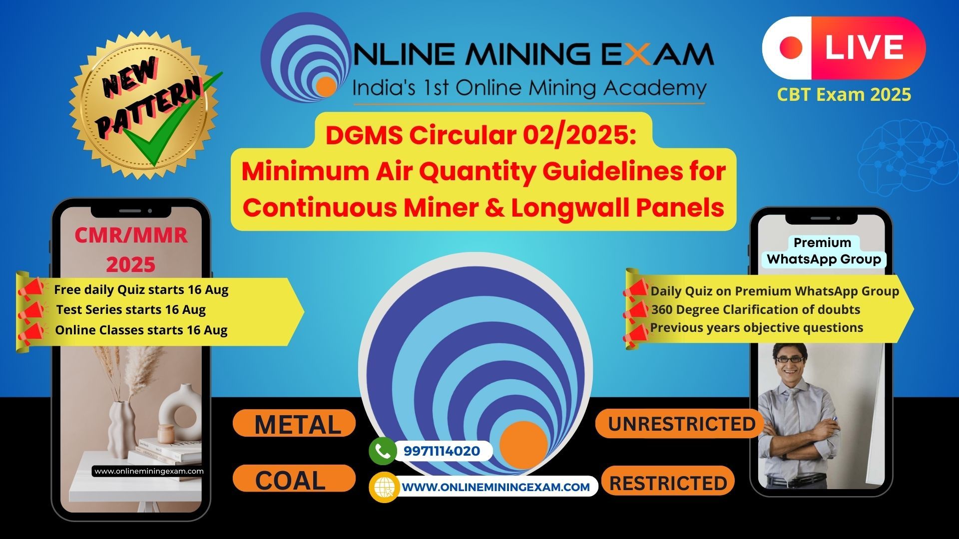 DGMS Circular 02/2025: Minimum Air Quantity in CM & Longwall Panels