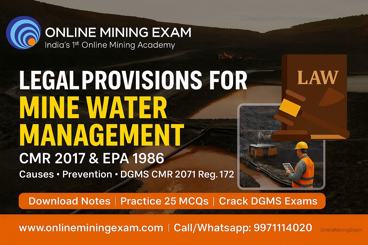 Legal Provisions for Mine Water Management – CMR 2017 & Environment ...