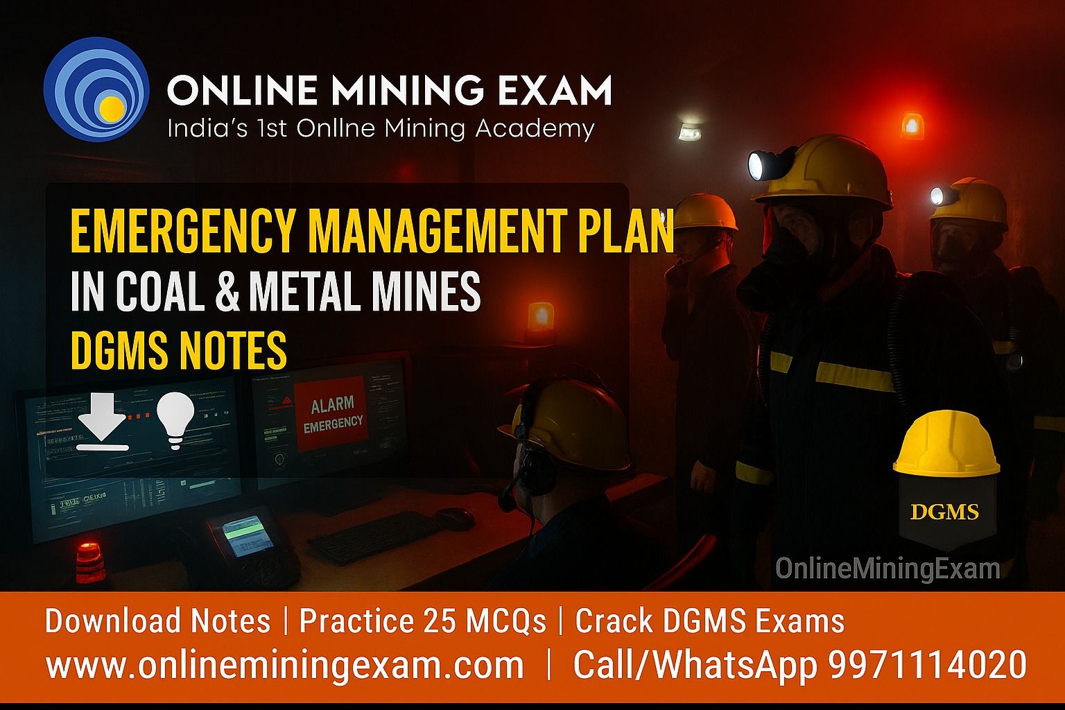 Emergency Management Plan for Indian Coal and Metal Mines – DGMS Guidelines