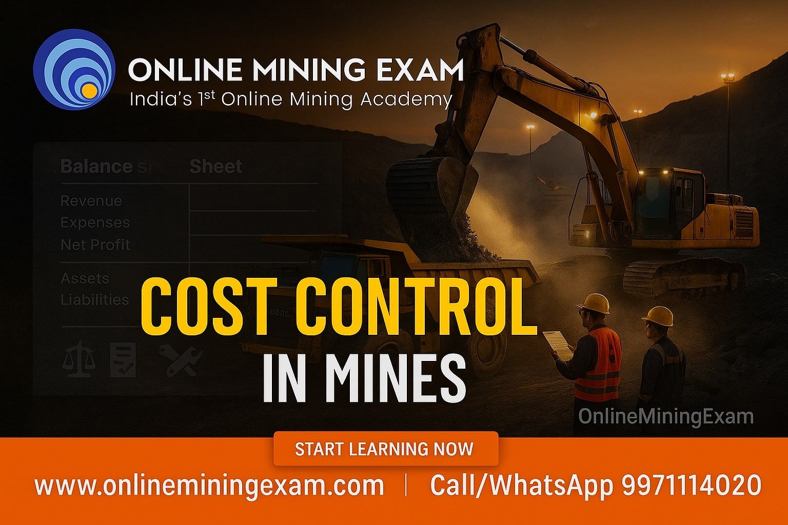 Cost Control in Mining Projects – DGMS Exam Notes