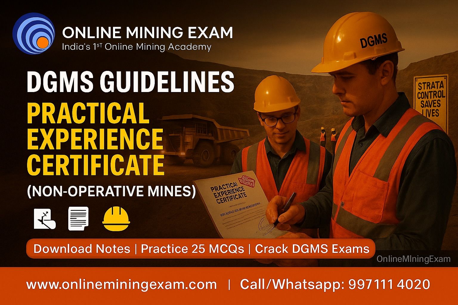 Practical Experience Certificate in Non-Operative Metalliferous Mines ...