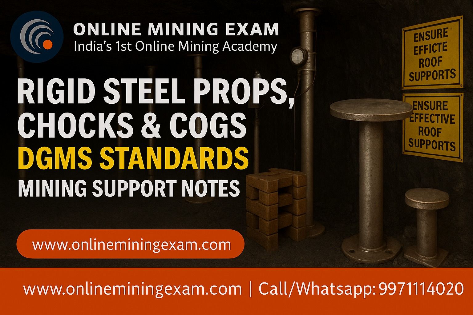 DGMS Standards for Rigid Steel Props, Chocks & Cogs Used in Underground ...
