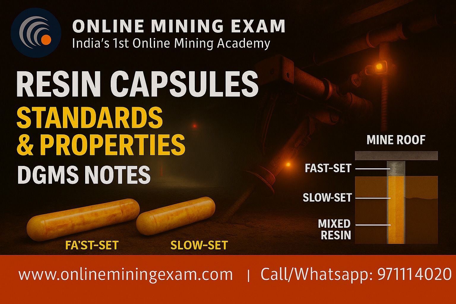 Resin Capsules for Roof Bolting – DGMS Standards, Composition ...